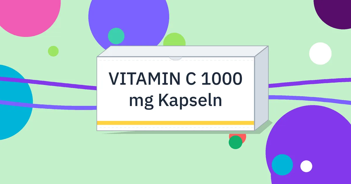Symbolbild: Packung mit der Aufschrift VITAMIN C 1000 mg Kapseln (PZN 17921690) – Verfügbarkeit und Bezug in Apotheken in Frankfurt am Main