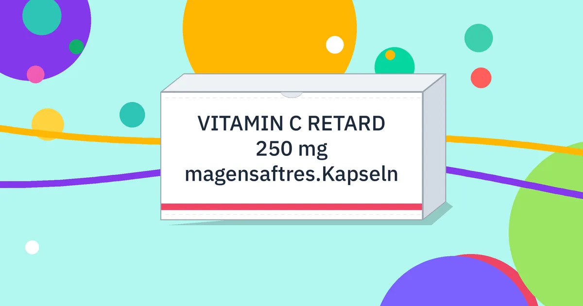 Symbolbild: Packung mit der Aufschrift VITAMIN C RETARD 250 mg magensaftres.Kapseln (PZN 07517870) – Verfügbarkeit und Bezug in Apotheken in Frankfurt am Main