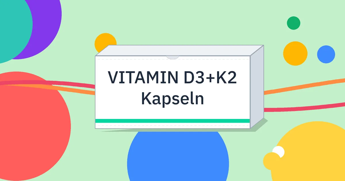 Symbolbild: Packung mit der Aufschrift VITAMIN D3+K2 Kapseln (PZN 13713463) – Verfügbarkeit und Bezug in Apotheken in Frankfurt am Main