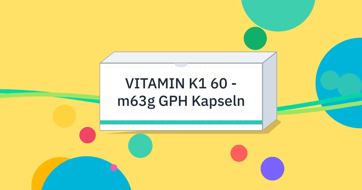 Symbolbild: Packung mit der Aufschrift VITAMIN K1 60 -m63g GPH Kapseln (PZN 00896427) – Verfügbarkeit und Bezug in Apotheken in Frankfurt am Main