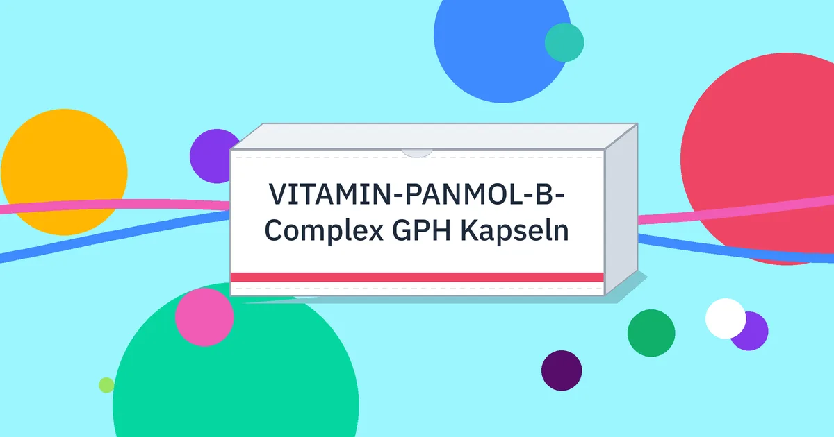 Symbolbild: Packung mit der Aufschrift VITAMIN-PANMOL-B-Complex GPH Kapseln (PZN 04572816) – Verfügbarkeit und Bezug in Apotheken in Frankfurt am Main