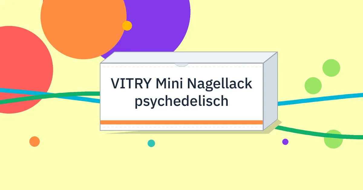 Symbolbild: Packung mit der Aufschrift VITRY Mini Nagellack psychedelisch (PZN 05114168) – Verfügbarkeit und Bezug in Apotheken in Frankfurt am Main