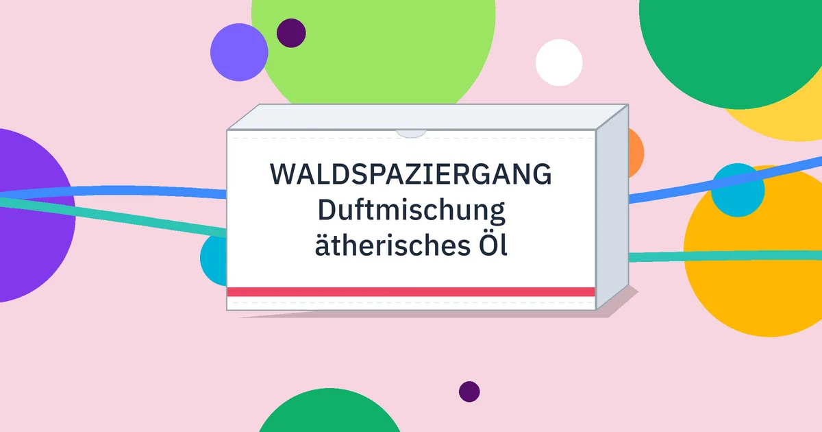 Symbolbild: Packung mit der Aufschrift WALDSPAZIERGANG Duftmischung ätherisches Öl (PZN 17294796) – Verfügbarkeit und Bezug in Apotheken in Frankfurt am Main