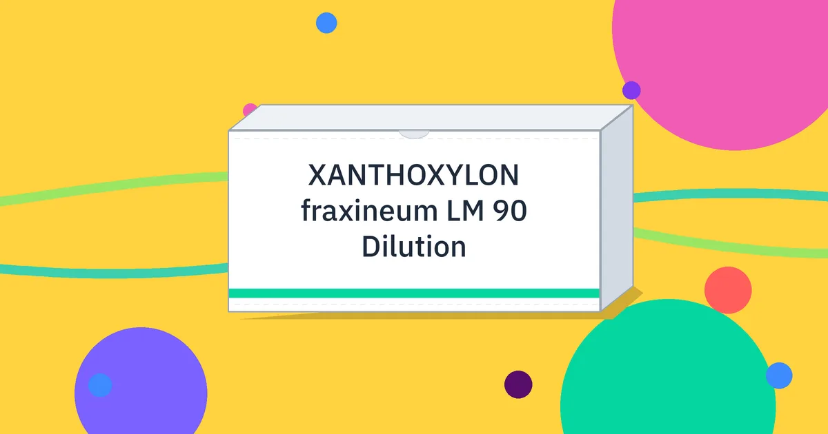Symbolbild: Packung mit der Aufschrift XANTHOXYLON fraxineum LM 90 Dilution (PZN 13784641) – Verfügbarkeit und Bezug in Apotheken in Frankfurt am Main