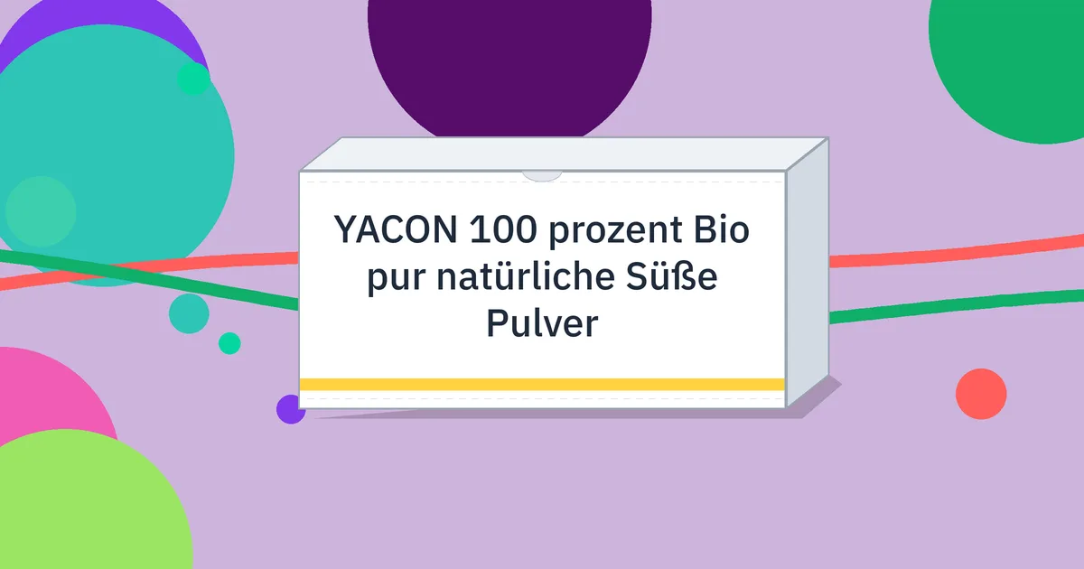 Symbolbild: Packung mit der Aufschrift YACON 100 prozent Bio pur natürliche Süße Pulver (PZN 13365588) – Verfügbarkeit und Bezug in Apotheken in Frankfurt am Main