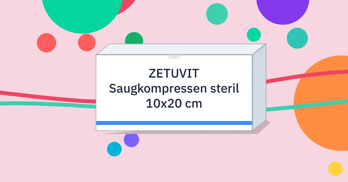 Symbolbild: Packung mit der Aufschrift ZETUVIT Saugkompressen steril 10x20 cm (PZN 20276649) – Verfügbarkeit und Bezug in Apotheken in Frankfurt am Main