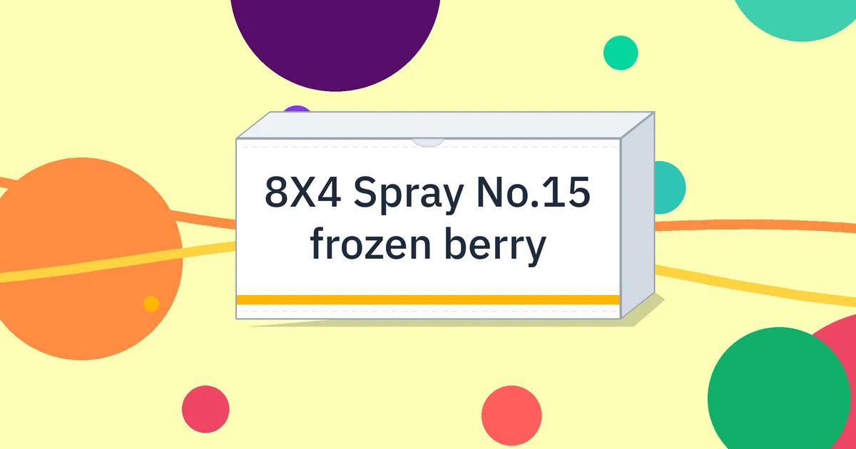 Symbolbild: Packung mit der Aufschrift 8X4 Spray No.15 frozen berry (PZN 17625626) – Verfügbarkeit und Bezug in Apotheken in Frankfurt am Main