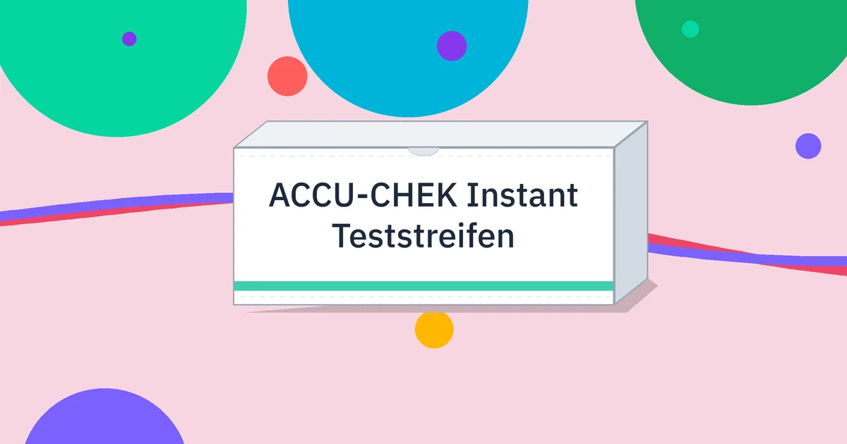 Symbolbild: Packung mit der Aufschrift ACCU-CHEK Instant Teststreifen (PZN 17514849) – Verfügbarkeit und Bezug in Apotheken in Frankfurt am Main