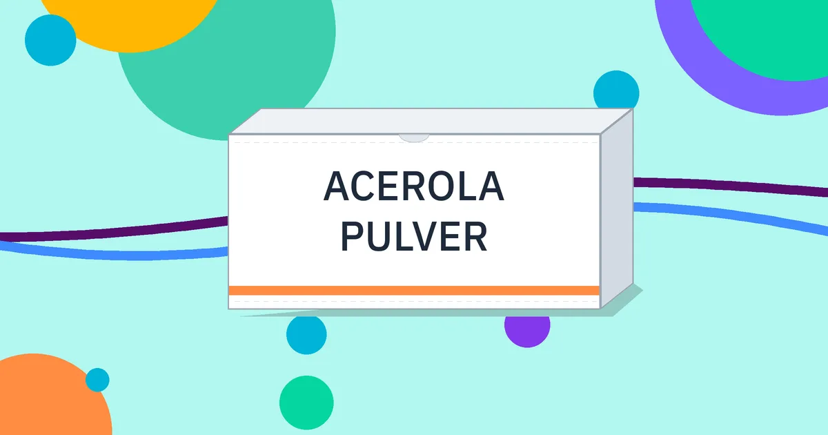 Symbolbild: Packung mit der Aufschrift ACEROLA PULVER (PZN 07635144) – Verfügbarkeit und Bezug in Apotheken in Frankfurt am Main