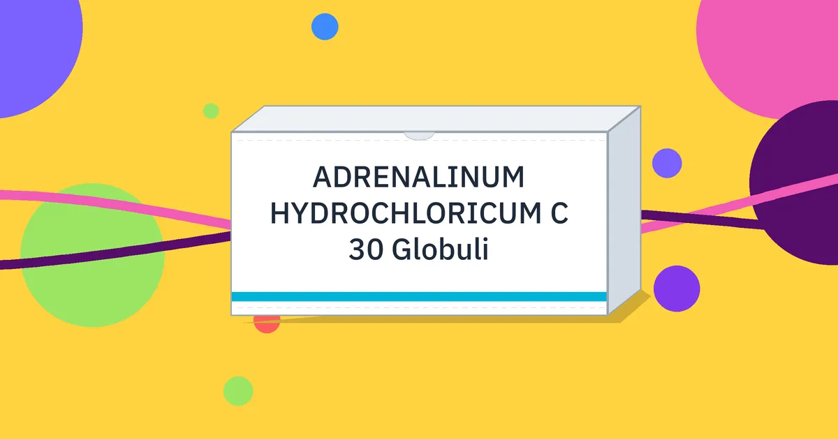 Symbolbild: Packung mit der Aufschrift ADRENALINUM HYDROCHLORICUM C 30 Globuli (PZN 00544800) – Verfügbarkeit und Bezug in Apotheken in Frankfurt am Main