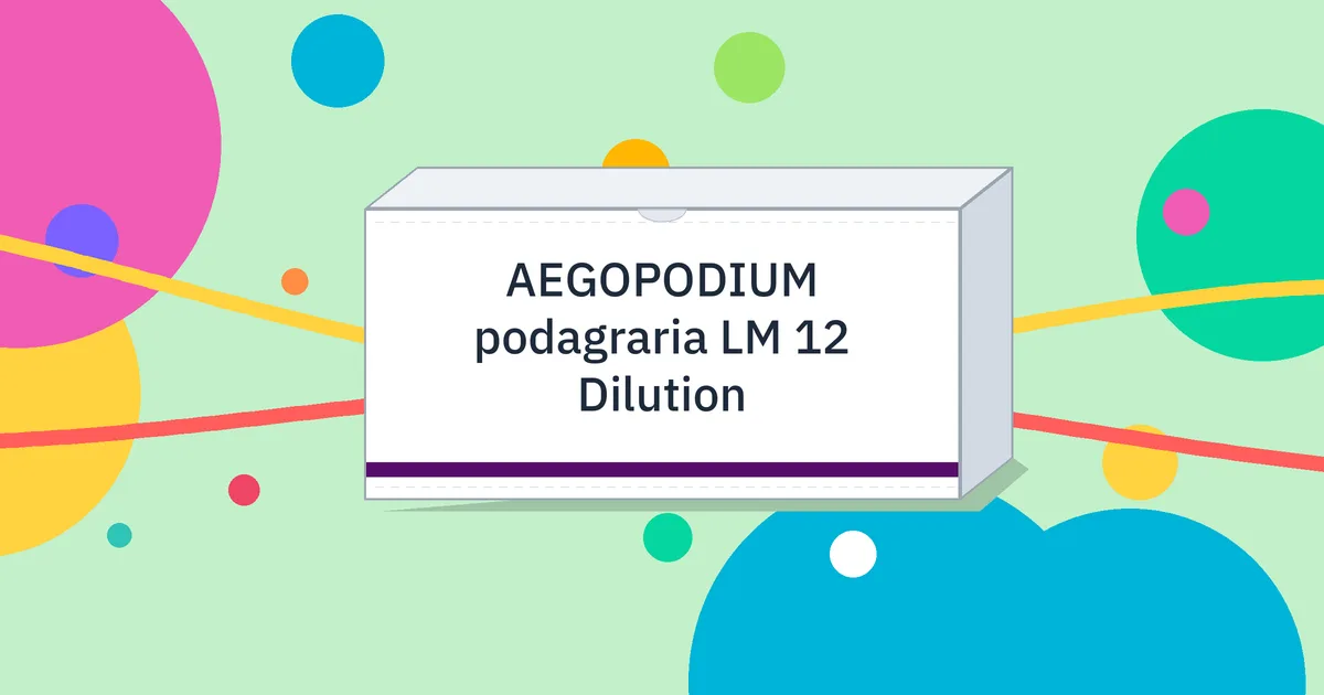 Symbolbild: Packung mit der Aufschrift AEGOPODIUM podagraria LM 12 Dilution (PZN 13298277) – Verfügbarkeit und Bezug in Apotheken in Frankfurt am Main