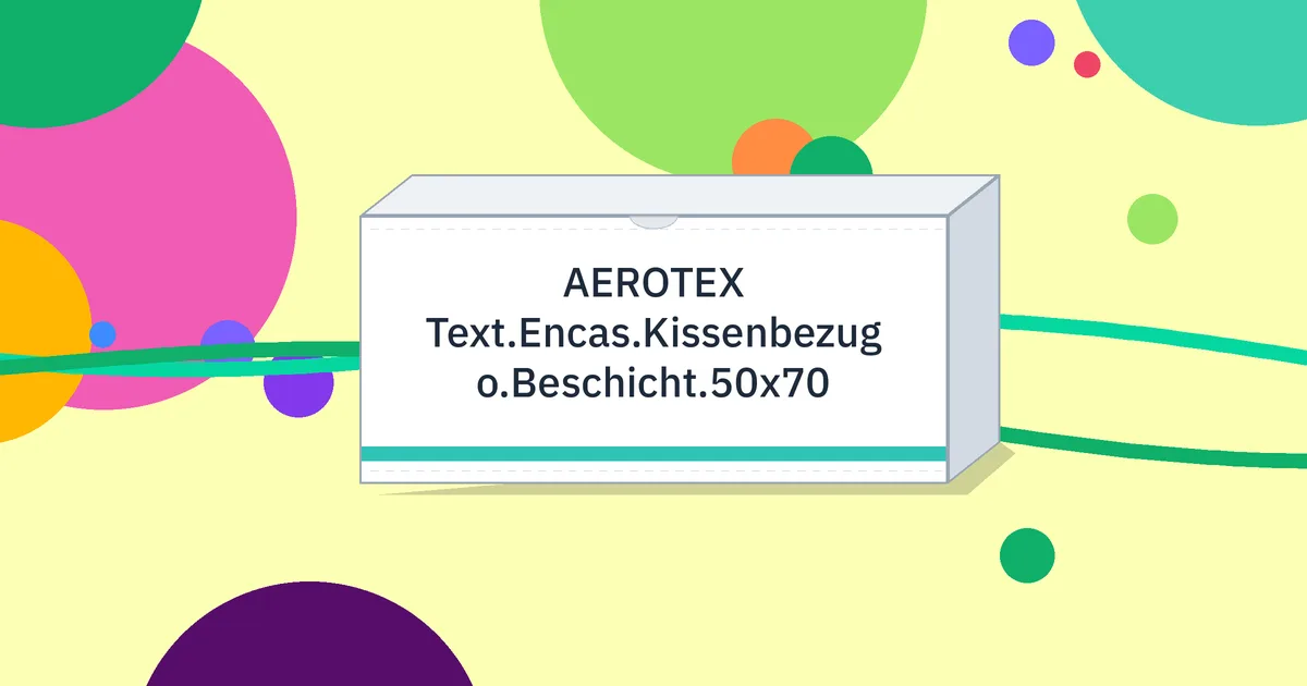Symbolbild: Packung mit der Aufschrift AEROTEX Text.Encas.Kissenbezug o.Beschicht.50x70 (PZN 03391952) – Verfügbarkeit und Bezug in Apotheken in Frankfurt am Main