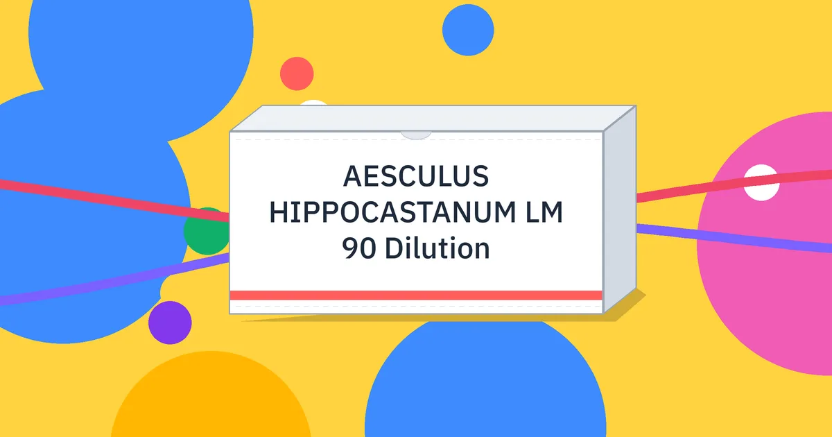 Symbolbild: Packung mit der Aufschrift AESCULUS HIPPOCASTANUM LM 90 Dilution (PZN 12755643) – Verfügbarkeit und Bezug in Apotheken in Frankfurt am Main