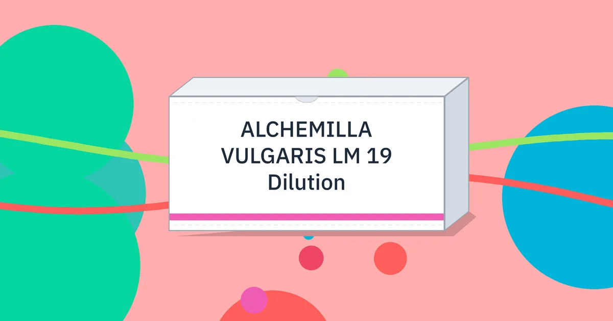 Symbolbild: Packung mit der Aufschrift ALCHEMILLA VULGARIS LM 19 Dilution (PZN 13308886) – Verfügbarkeit und Bezug in Apotheken in Frankfurt am Main