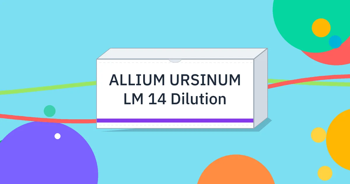 Symbolbild: Packung mit der Aufschrift ALLIUM URSINUM LM 14 Dilution (PZN 12757116) – Verfügbarkeit und Bezug in Apotheken in Frankfurt am Main