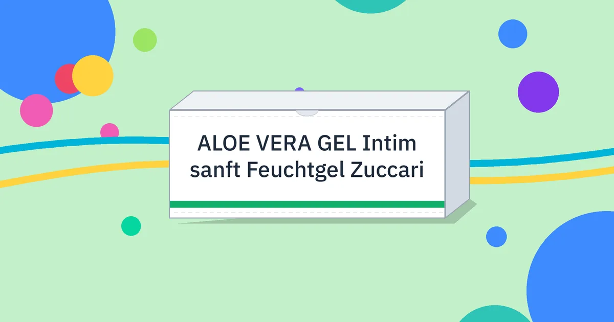 Symbolbild: Packung mit der Aufschrift ALOE VERA GEL Intim sanft Feuchtgel Zuccari (PZN 19632719) – Verfügbarkeit und Bezug in Apotheken in Frankfurt am Main