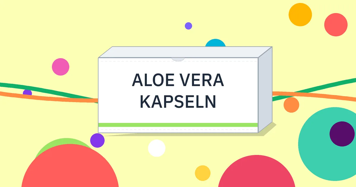Symbolbild: Packung mit der Aufschrift ALOE VERA KAPSELN (PZN 03863641) – Verfügbarkeit und Bezug in Apotheken in Frankfurt am Main