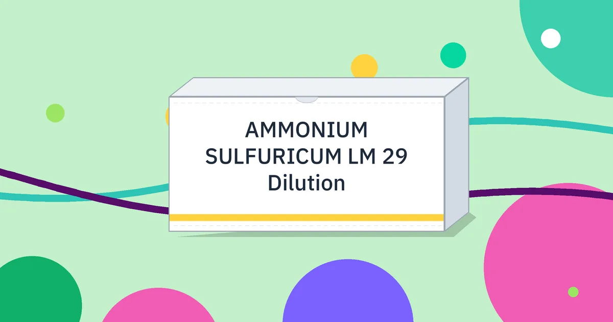Symbolbild: Packung mit der Aufschrift AMMONIUM SULFURICUM LM 29 Dilution (PZN 13323414) – Verfügbarkeit und Bezug in Apotheken in Frankfurt am Main