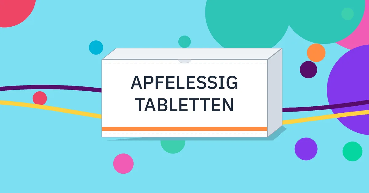 Symbolbild: Packung mit der Aufschrift APFELESSIG TABLETTEN (PZN 08501463) – Verfügbarkeit und Bezug in Apotheken in Frankfurt am Main