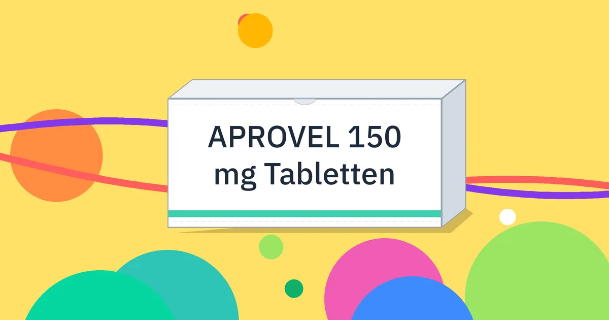 Symbolbild: Packung mit der Aufschrift APROVEL 150 mg Tabletten (PZN 09714149) – Verfügbarkeit und Bezug in Apotheken in Frankfurt am Main