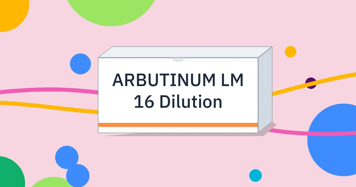 Symbolbild: Packung mit der Aufschrift ARBUTINUM LM 16 Dilution (PZN 13386716) – Verfügbarkeit und Bezug in Apotheken in Frankfurt am Main