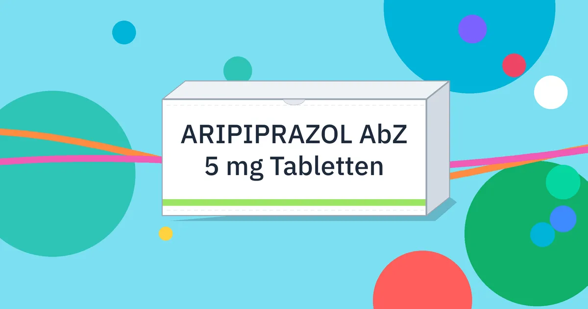 Symbolbild: Packung mit der Aufschrift ARIPIPRAZOL AbZ 5 mg Tabletten (PZN 20027946) – Verfügbarkeit und Bezug in Apotheken in Frankfurt am Main