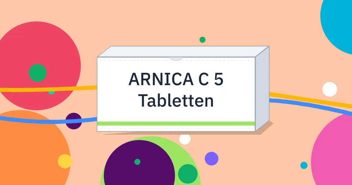 Symbolbild: Packung mit der Aufschrift ARNICA C 5 Tabletten (PZN 07159985) – Verfügbarkeit und Bezug in Apotheken in Frankfurt am Main