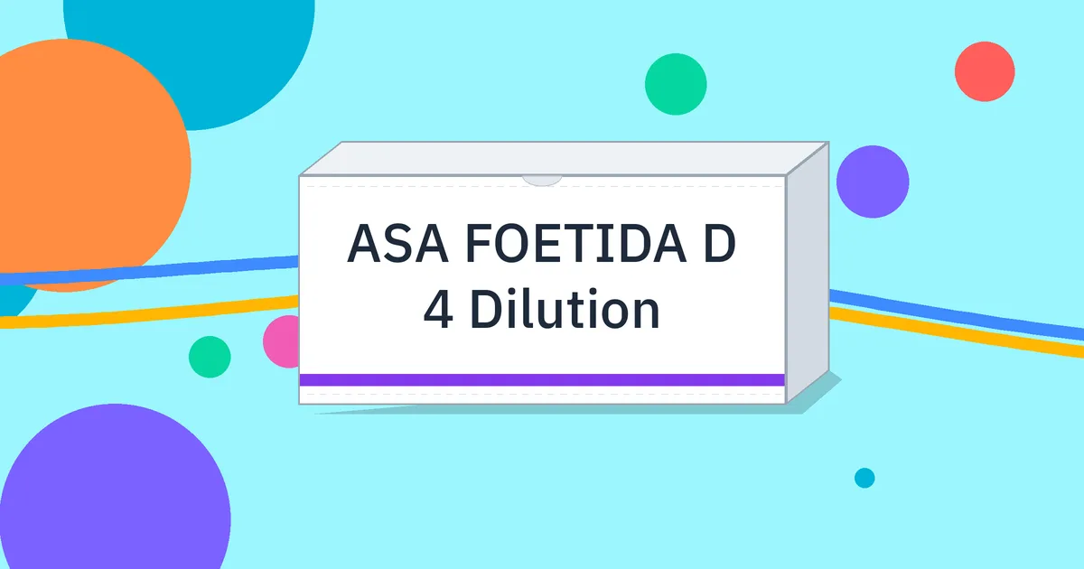 Symbolbild: Packung mit der Aufschrift ASA FOETIDA D 4 Dilution (PZN 02808870) – Verfügbarkeit und Bezug in Apotheken in Frankfurt am Main