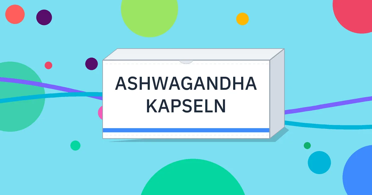 Symbolbild: Packung mit der Aufschrift ASHWAGANDHA KAPSELN (PZN 19684219) – Verfügbarkeit und Bezug in Apotheken in Frankfurt am Main