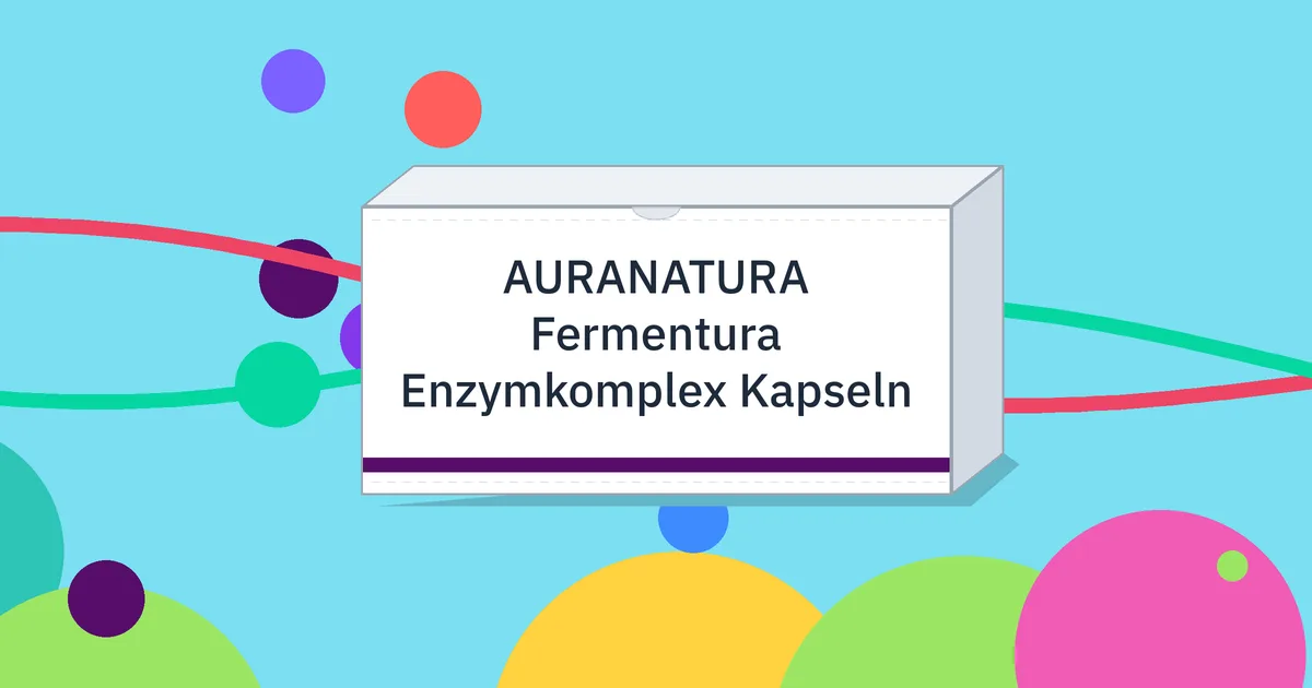Symbolbild: Packung mit der Aufschrift AURANATURA Fermentura Enzymkomplex Kapseln (PZN 19098786) – Verfügbarkeit und Bezug in Apotheken in Frankfurt am Main