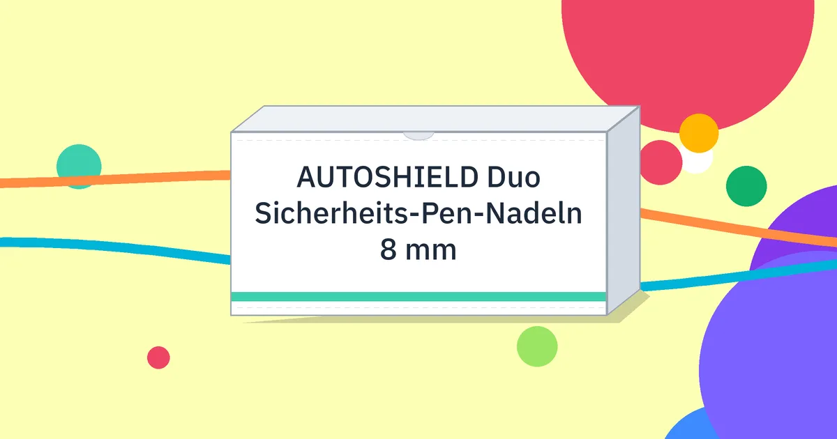 Symbolbild: Packung mit der Aufschrift AUTOSHIELD Duo Sicherheits-Pen-Nadeln 8 mm (PZN 13706701) – Verfügbarkeit und Bezug in Apotheken in Frankfurt am Main
