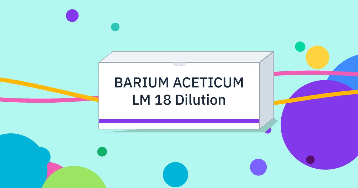 Symbolbild: Packung mit der Aufschrift BARIUM ACETICUM LM 18 Dilution (PZN 12788594) – Verfügbarkeit und Bezug in Apotheken in Frankfurt am Main