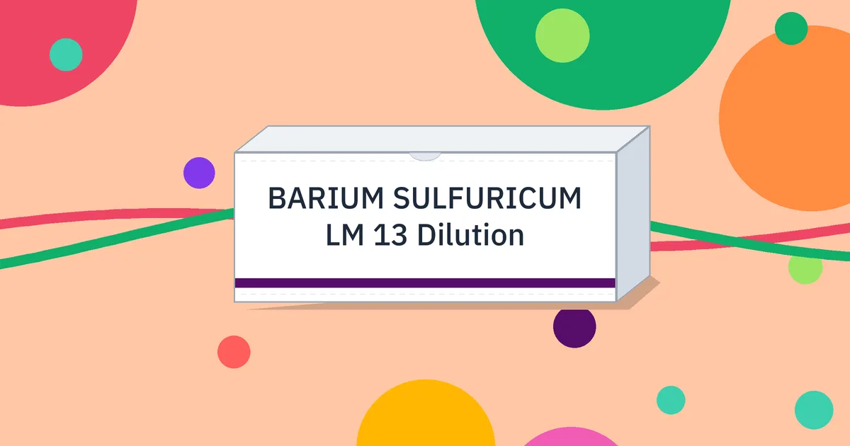 Symbolbild: Packung mit der Aufschrift BARIUM SULFURICUM LM 13 Dilution (PZN 13380234) – Verfügbarkeit und Bezug in Apotheken in Frankfurt am Main