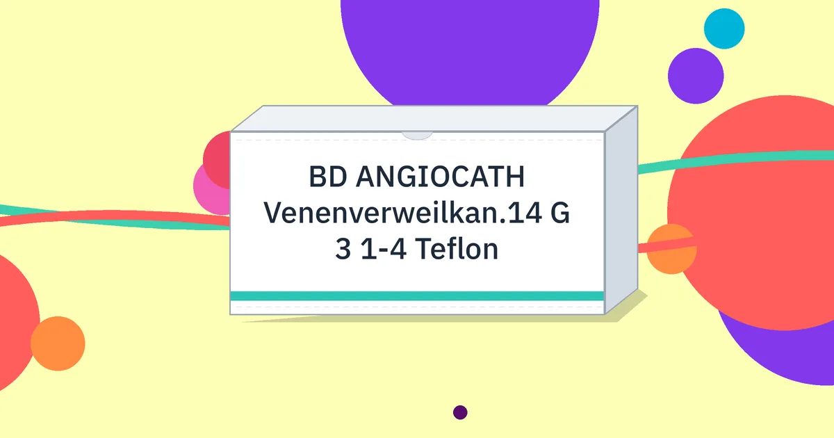 Symbolbild: Packung mit der Aufschrift BD ANGIOCATH Venenverweilkan.14 G 3 1-4 Teflon (PZN 07664849) – Verfügbarkeit und Bezug in Apotheken in Frankfurt am Main