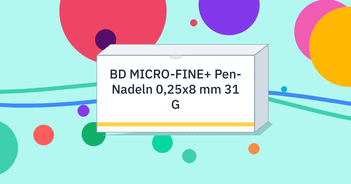 Symbolbild: Packung mit der Aufschrift BD MICRO-FINE+ Pen-Nadeln 0,25x8 mm 31 G (PZN 19822302) – Verfügbarkeit und Bezug in Apotheken in Frankfurt am Main