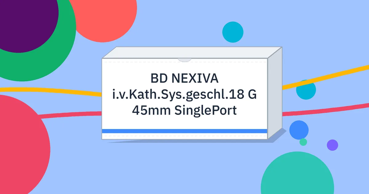 Symbolbild: Packung mit der Aufschrift BD NEXIVA i.v.Kath.Sys.geschl.18 G 45mm SinglePort (PZN 11709109) – Verfügbarkeit und Bezug in Apotheken in Frankfurt am Main