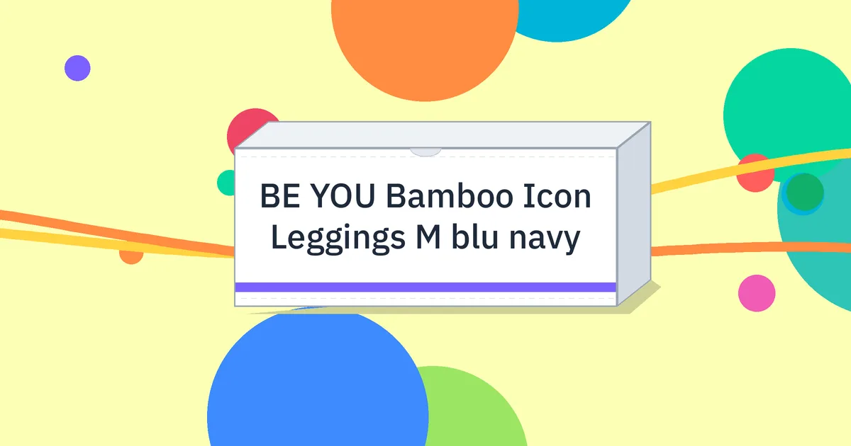 Symbolbild: Packung mit der Aufschrift BE YOU Bamboo Icon Leggings M blu navy (PZN 19165100) – Verfügbarkeit und Bezug in Apotheken in Frankfurt am Main