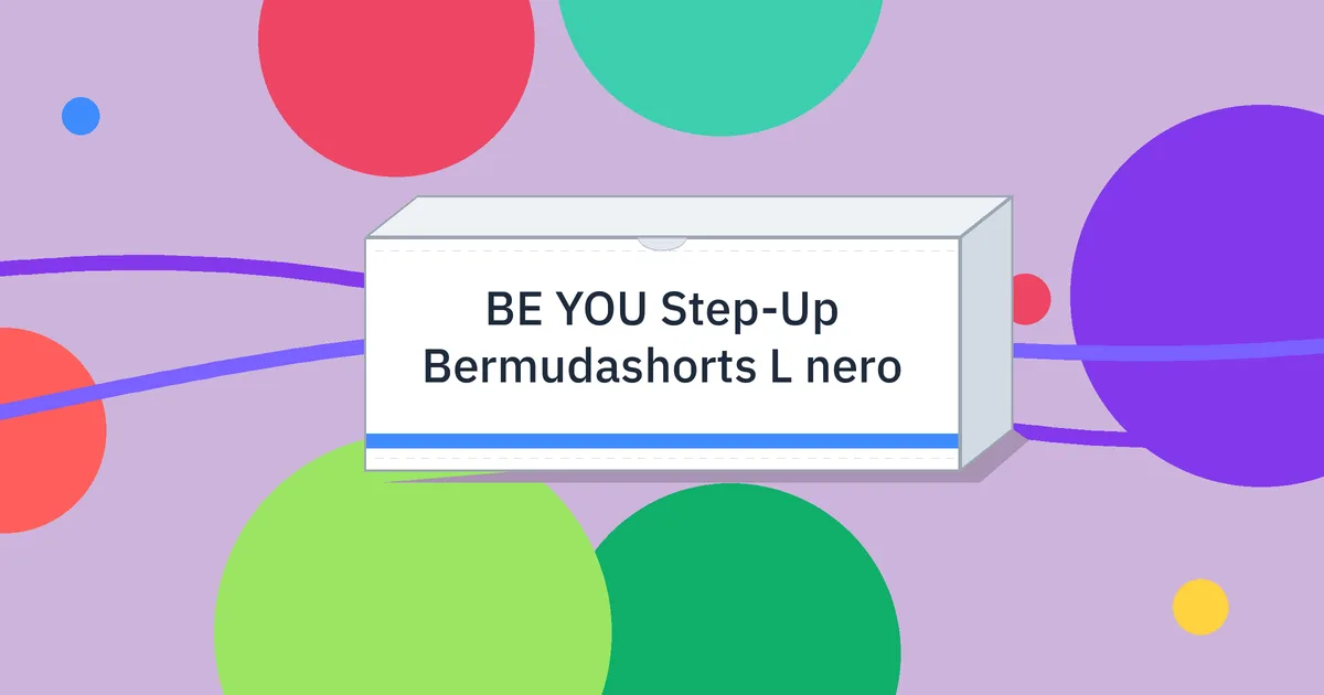 Symbolbild: Packung mit der Aufschrift BE YOU Step-Up Bermudashorts L nero (PZN 20720191) – Verfügbarkeit und Bezug in Apotheken in Frankfurt am Main