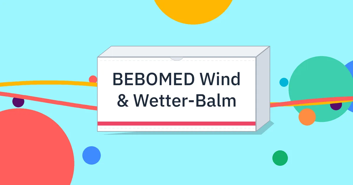 Symbolbild: Packung mit der Aufschrift BEBOMED Wind & Wetter-Balm (PZN 18257001) – Verfügbarkeit und Bezug in Apotheken in Frankfurt am Main