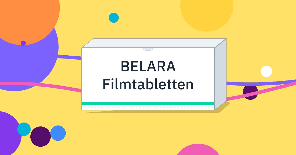 Symbolbild: Packung mit der Aufschrift BELARA Filmtabletten (PZN 07118242) – Verfügbarkeit und Bezug in Apotheken in Frankfurt am Main