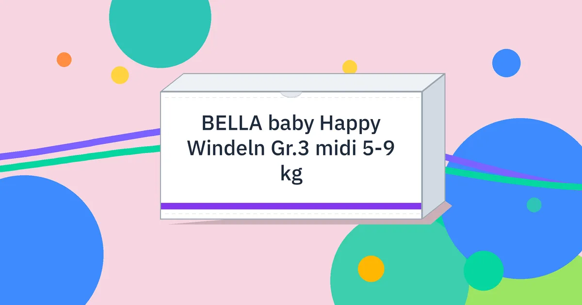 Symbolbild: Packung mit der Aufschrift BELLA baby Happy Windeln Gr.3 midi 5-9 kg (PZN 18816073) – Verfügbarkeit und Bezug in Apotheken in Frankfurt am Main