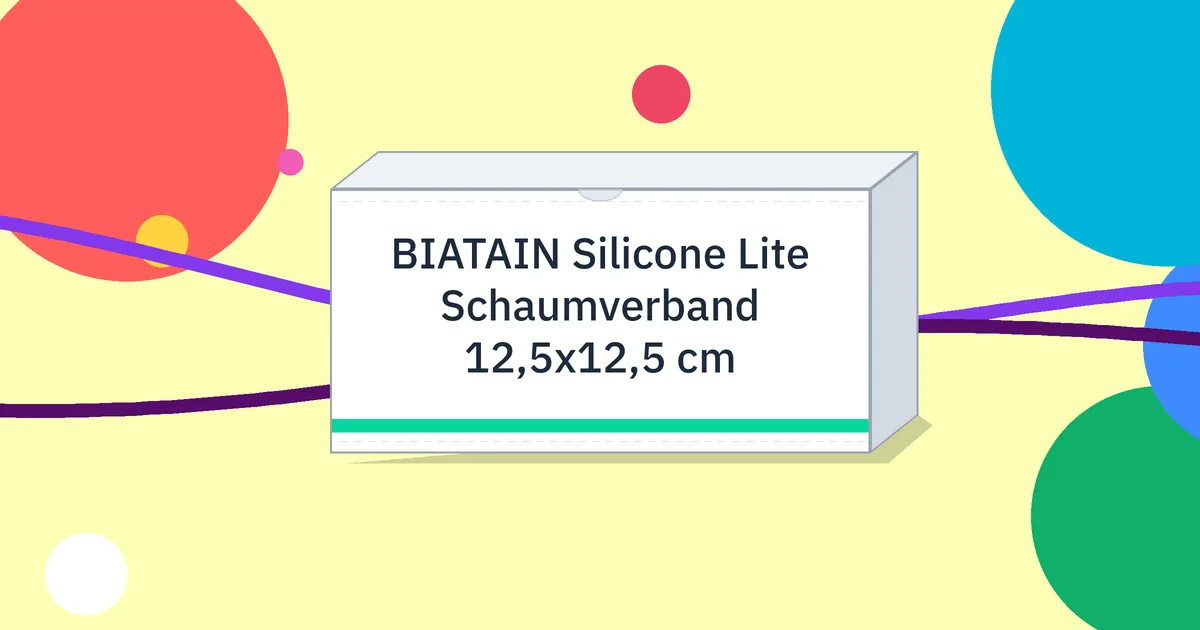 Symbolbild: Packung mit der Aufschrift BIATAIN Silicone Lite Schaumverband 12,5x12,5 cm (PZN 18776391) – Verfügbarkeit und Bezug in Apotheken in Frankfurt am Main