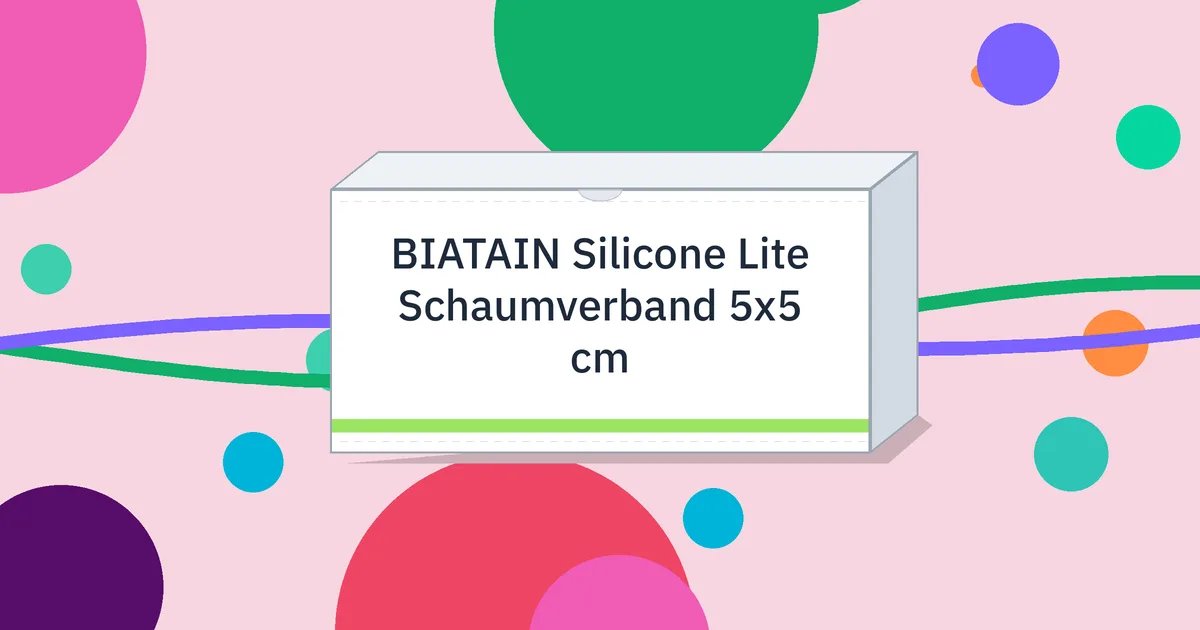 Symbolbild: Packung mit der Aufschrift BIATAIN Silicone Lite Schaumverband 5x5 cm (PZN 14331841) – Verfügbarkeit und Bezug in Apotheken in Frankfurt am Main