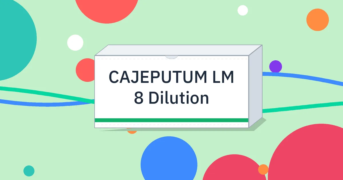 Symbolbild: Packung mit der Aufschrift CAJEPUTUM LM 8 Dilution (PZN 12799511) – Verfügbarkeit und Bezug in Apotheken in Frankfurt am Main