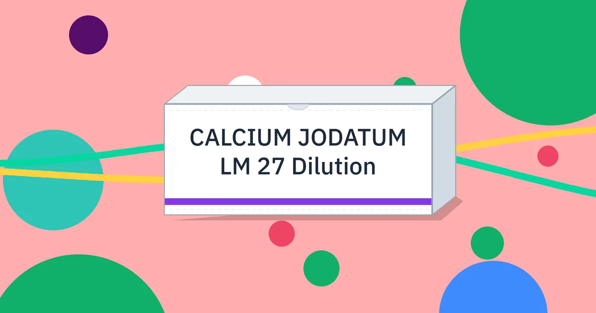 Symbolbild: Packung mit der Aufschrift CALCIUM JODATUM LM 27 Dilution (PZN 12804933) – Verfügbarkeit und Bezug in Apotheken in Frankfurt am Main