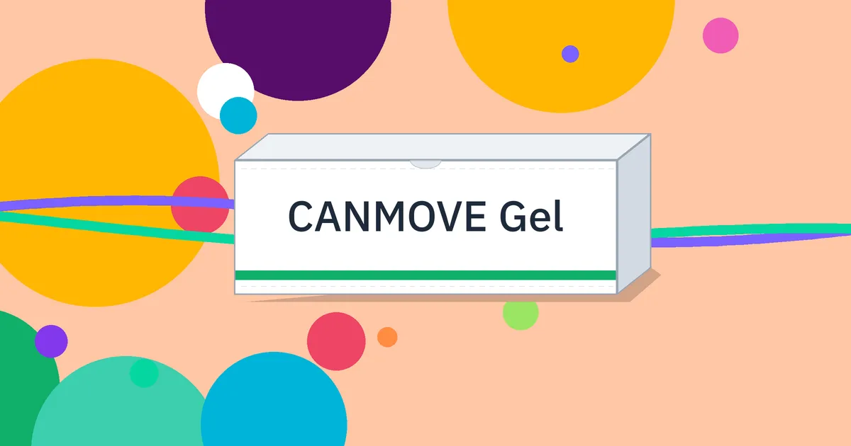 Symbolbild: Packung mit der Aufschrift CANMOVE Gel (PZN 19058137) – Verfügbarkeit und Bezug in Apotheken in Frankfurt am Main