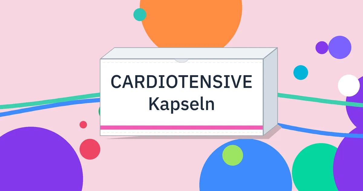 Symbolbild: Packung mit der Aufschrift CARDIOTENSIVE Kapseln (PZN 19469082) – Verfügbarkeit und Bezug in Apotheken in Frankfurt am Main