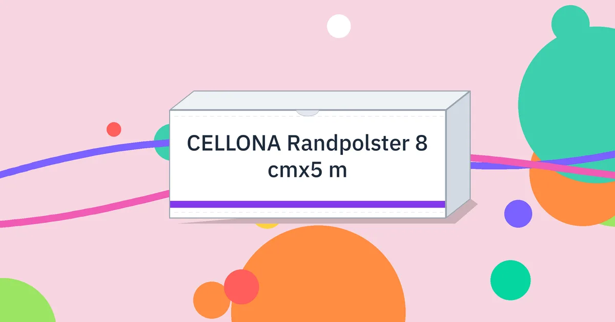 Symbolbild: Packung mit der Aufschrift CELLONA Randpolster 8 cmx5 m (PZN 03674236) – Verfügbarkeit und Bezug in Apotheken in Frankfurt am Main