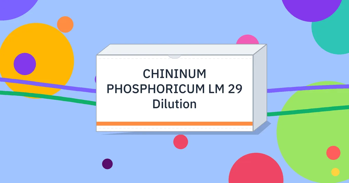 Symbolbild: Packung mit der Aufschrift CHININUM PHOSPHORICUM LM 29 Dilution (PZN 15867294) – Verfügbarkeit und Bezug in Apotheken in Frankfurt am Main