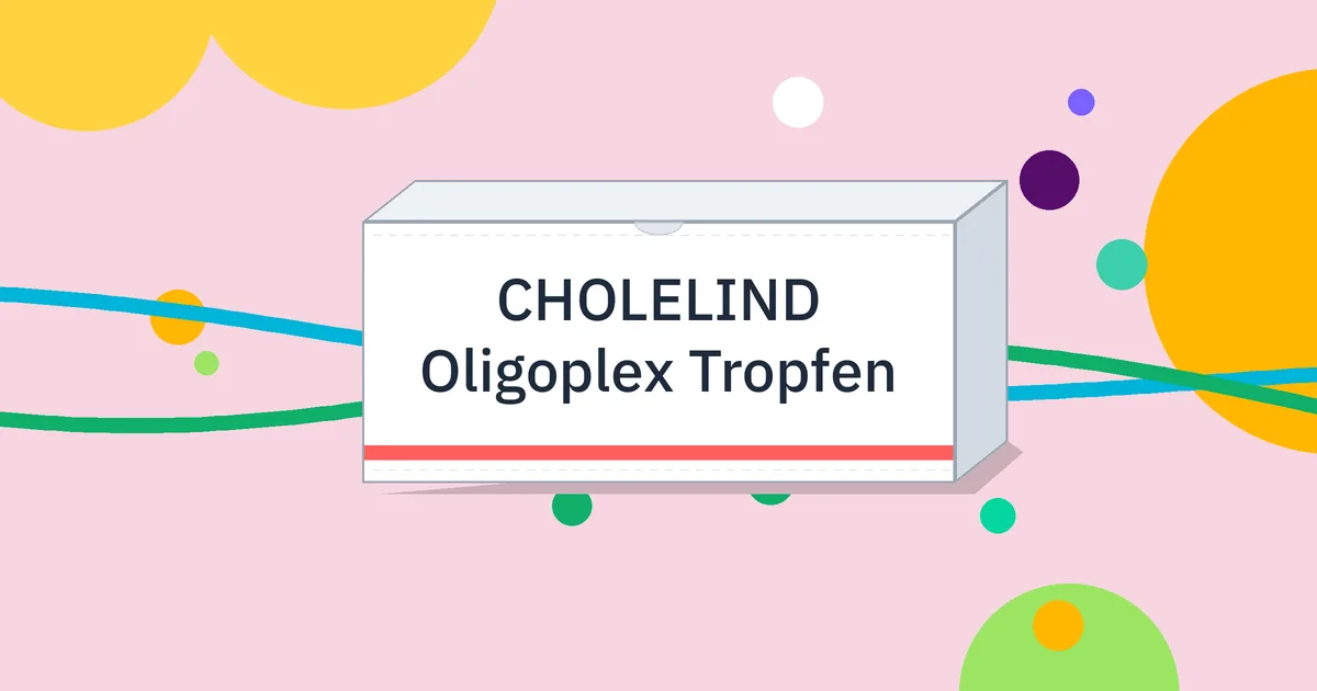 Symbolbild: Packung mit der Aufschrift CHOLELIND Oligoplex Tropfen (PZN 01812125) – Verfügbarkeit und Bezug in Apotheken in Frankfurt am Main